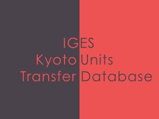IGES GHG Emissions Database
